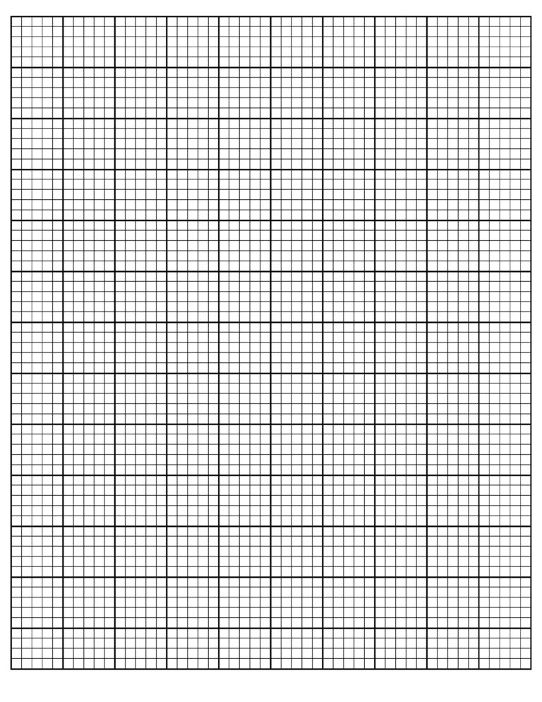 Printable Graph Paper Full Sheet - Printable We Love Printables