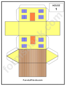Printable 3D House Template - Printable We Love Printables