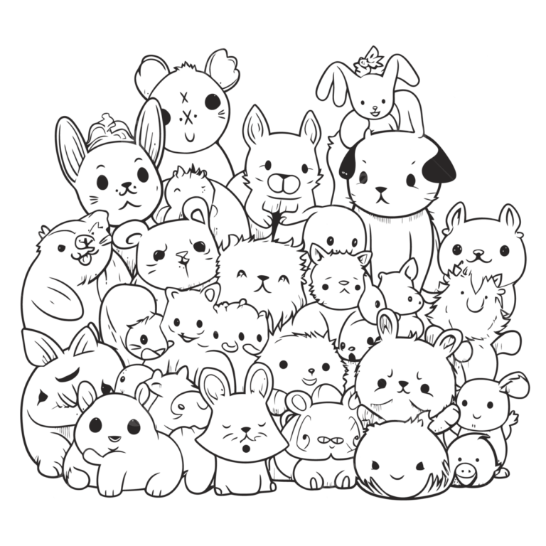 Printable Coloring Pages Cute Animals - Printable We Love Printables