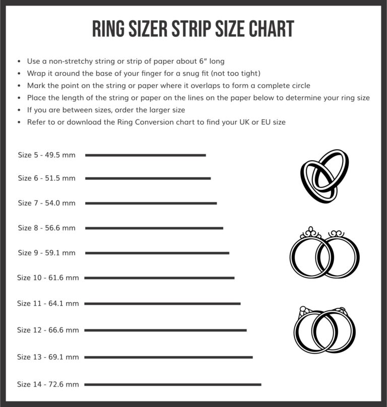 Printable Ring Sizer Strip - Printable We Love Printables