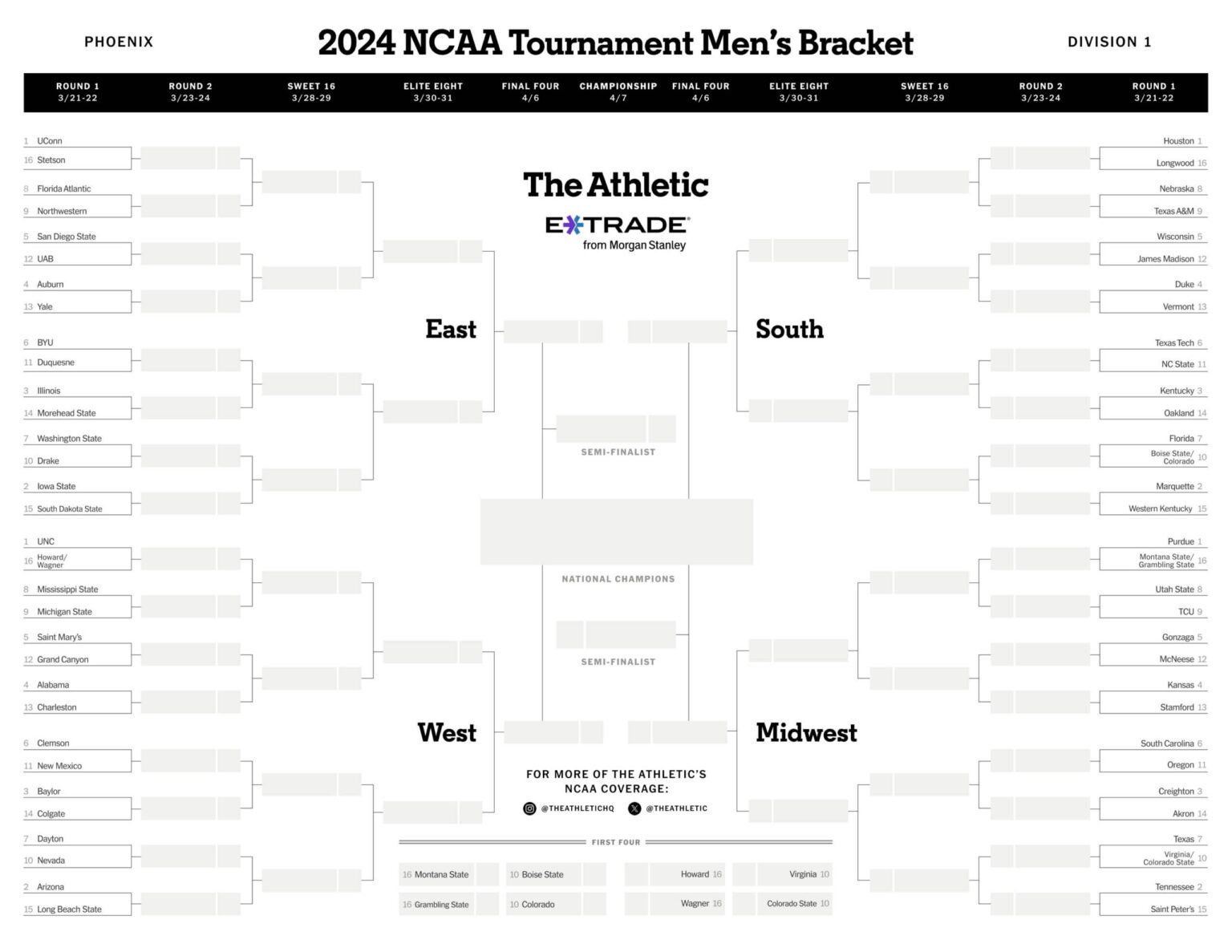 Ny Post Printable Ncaa Bracket 2026 - Printable We Love Printables