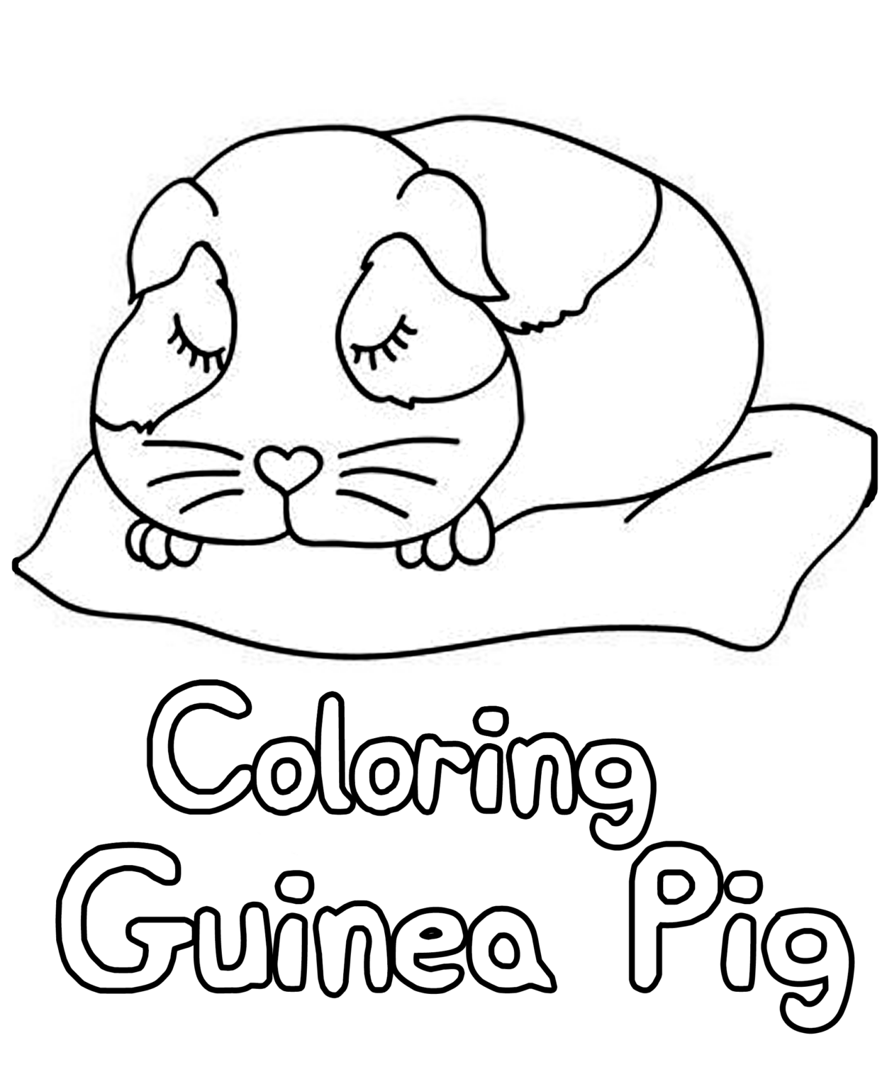 Printable Coloring Pages Guinea Pigs - Printable We Love Printables