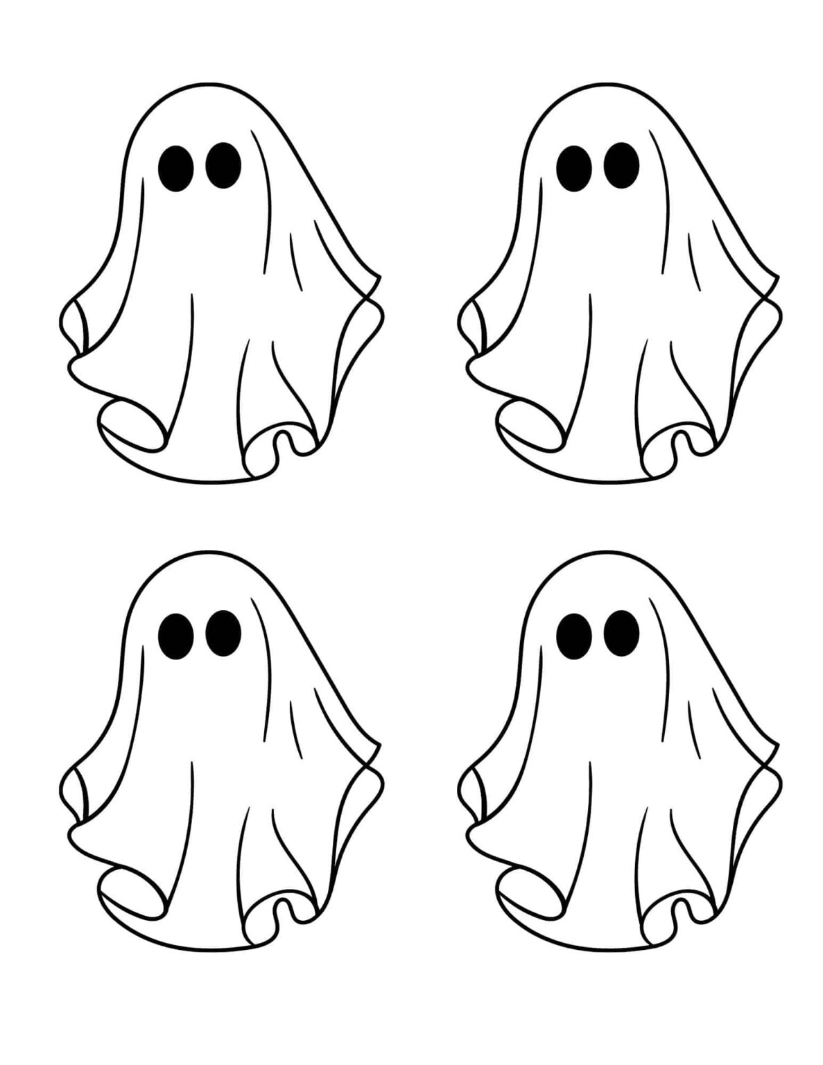 Ghost Cut Outs Printables - Printable We Love Printables