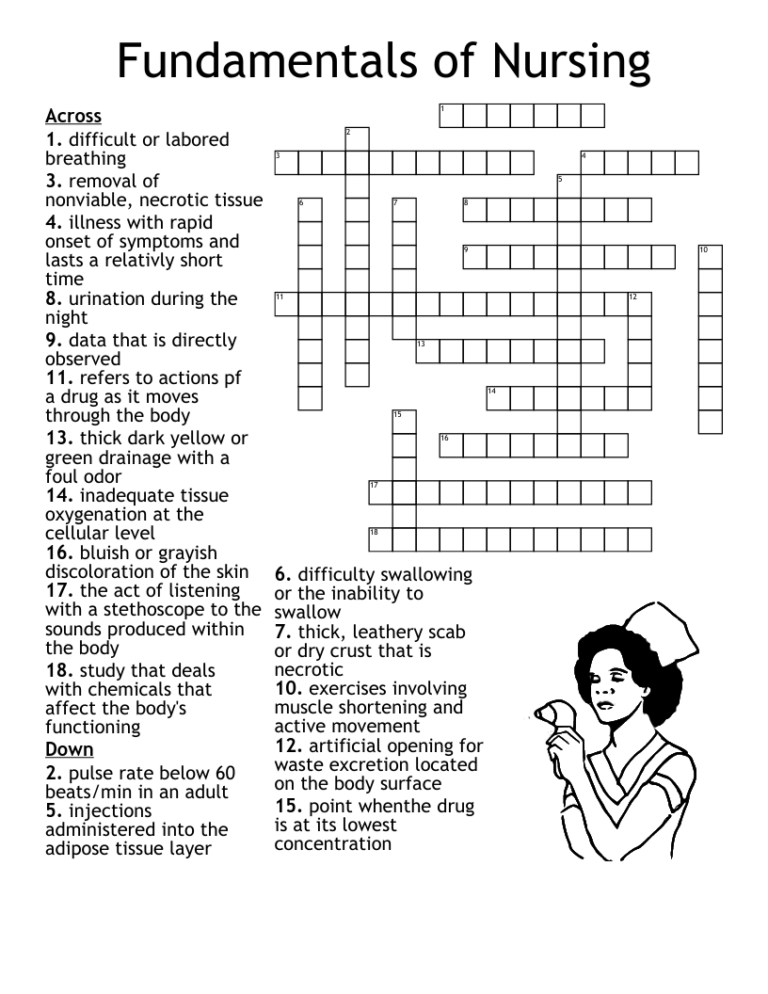 Nursing Crossword Puzzles Printable - Printable We Love Printables