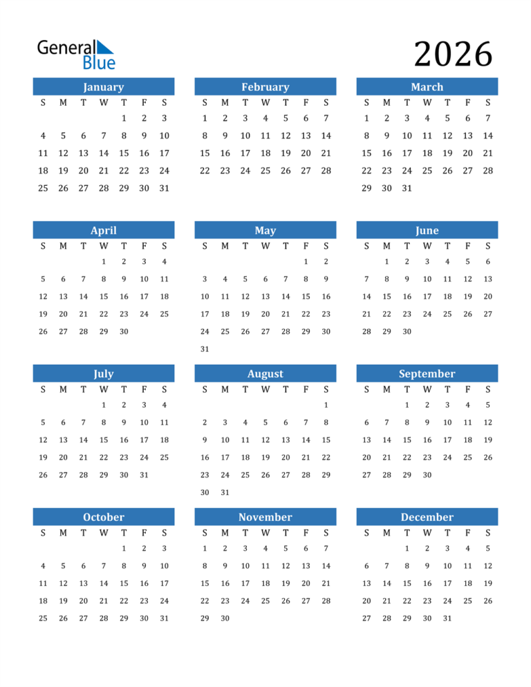 Printable Calendar 2026 Monthly - Printable We Love Printables