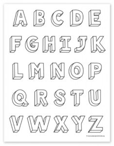 Printable 3D Alphabet Letters - Printable We Love Printables