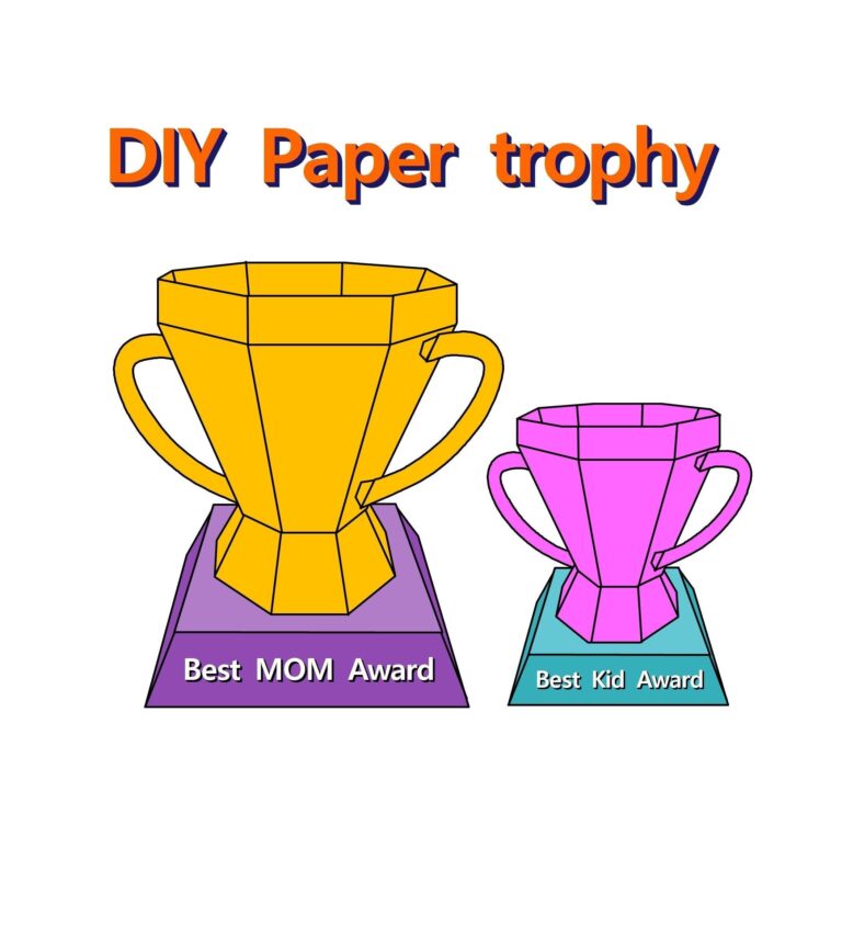 Printable 3D Trophy Template - Printable We Love Printables