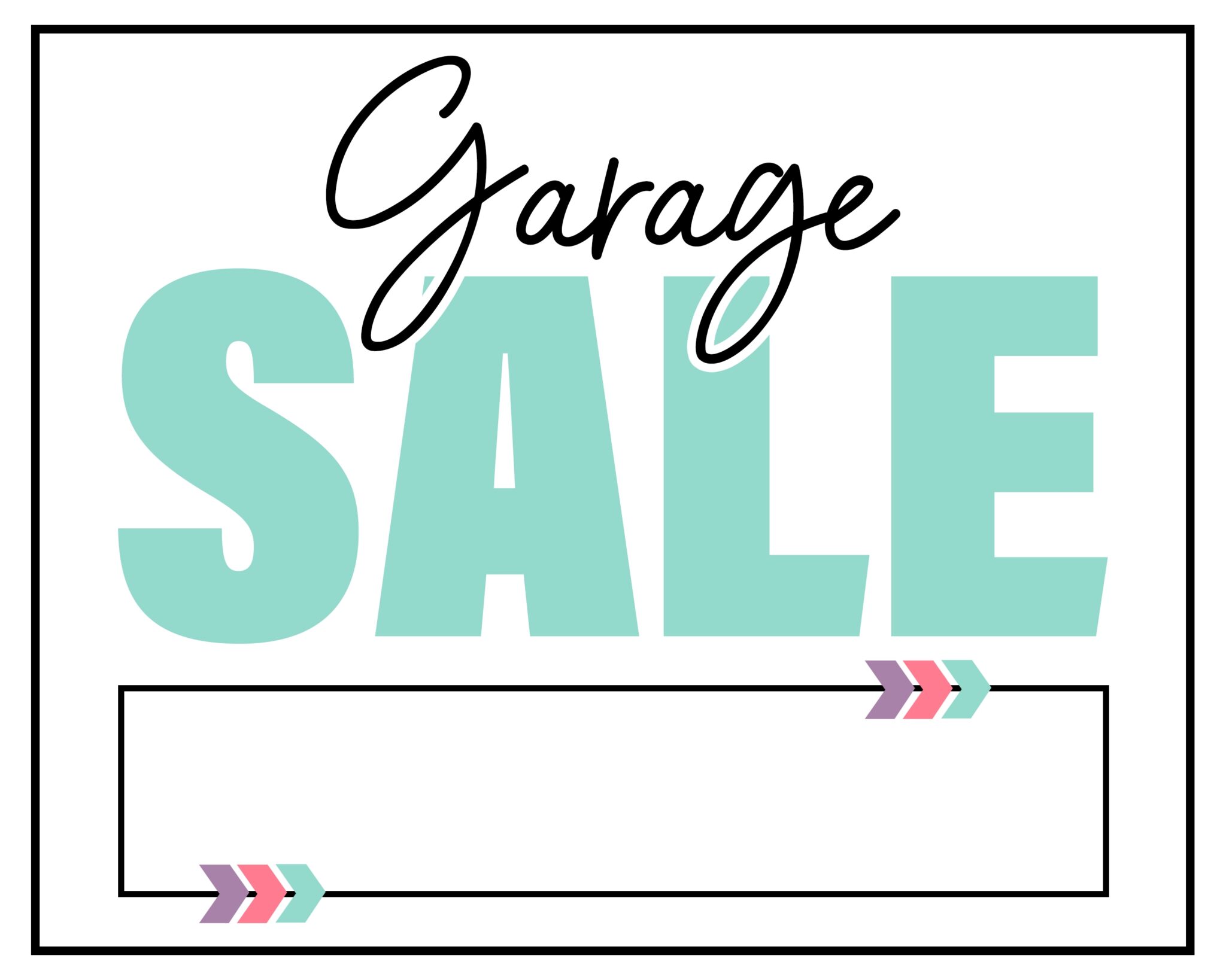 Garage Sale Signs Free Printables - Printable We Love Printables