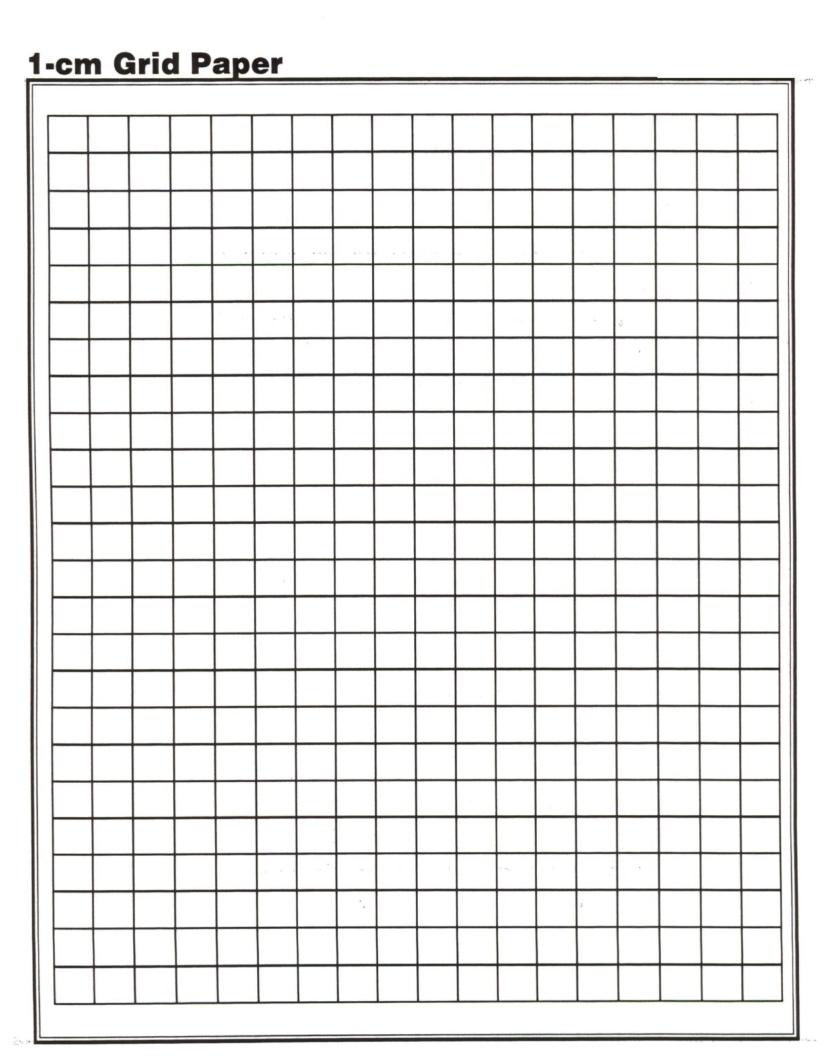 1 Cm Graph Paper Printable - Printable We Love Printables
