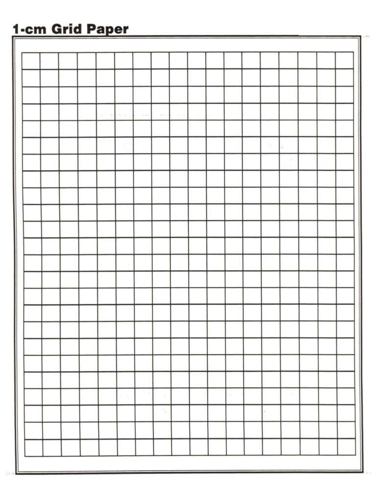 1 Cm Graph Paper Printable - Printable We Love Printables