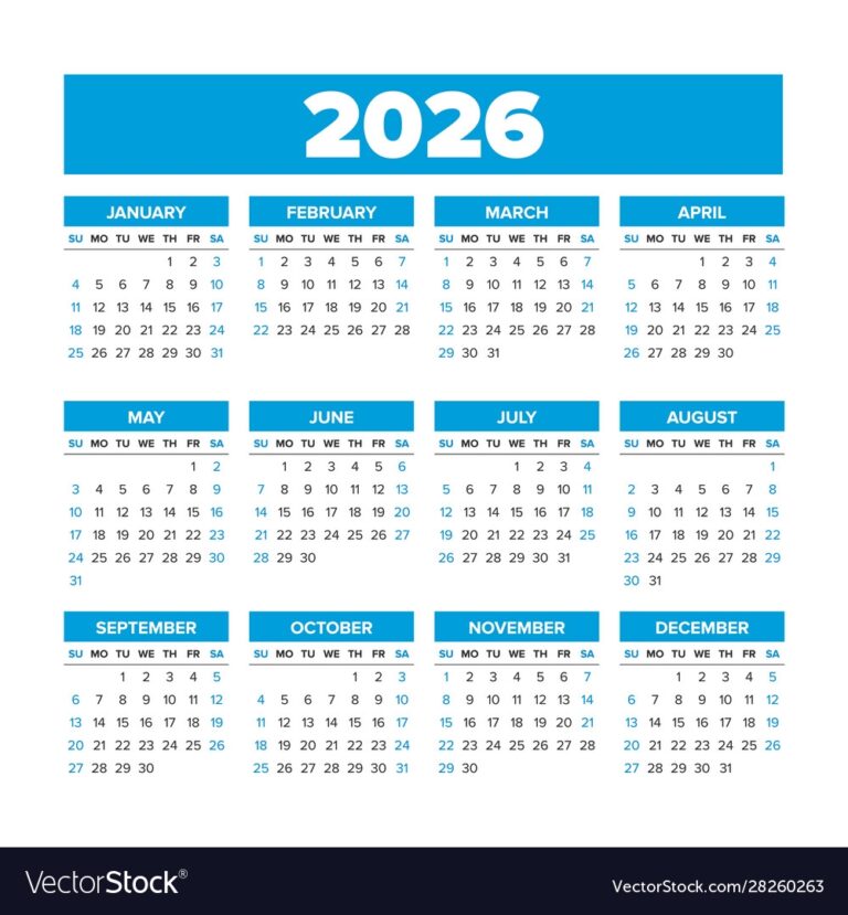 Printable Calendar 2026 With Week Numbers - Printable We Love Printables