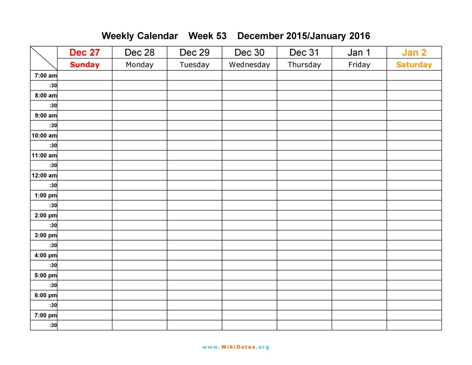 Printable Calendar By Week - Printable We Love Printables