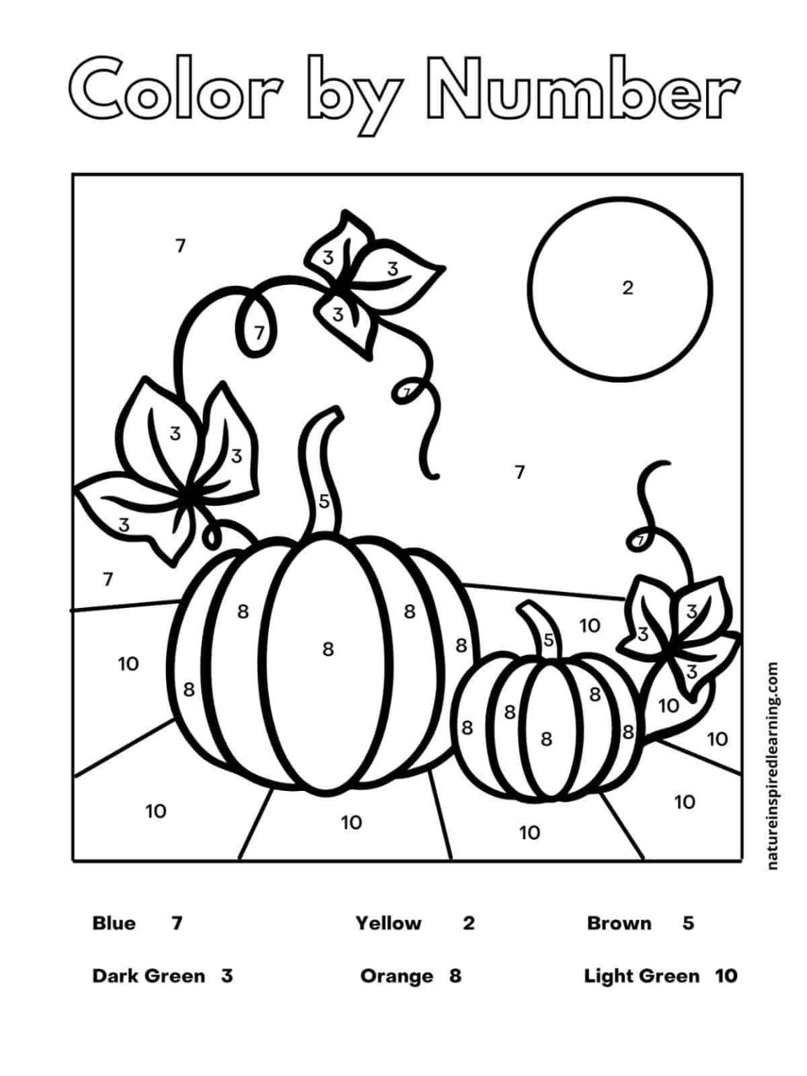 Color By Number Printables Fall - Printable We Love Printables